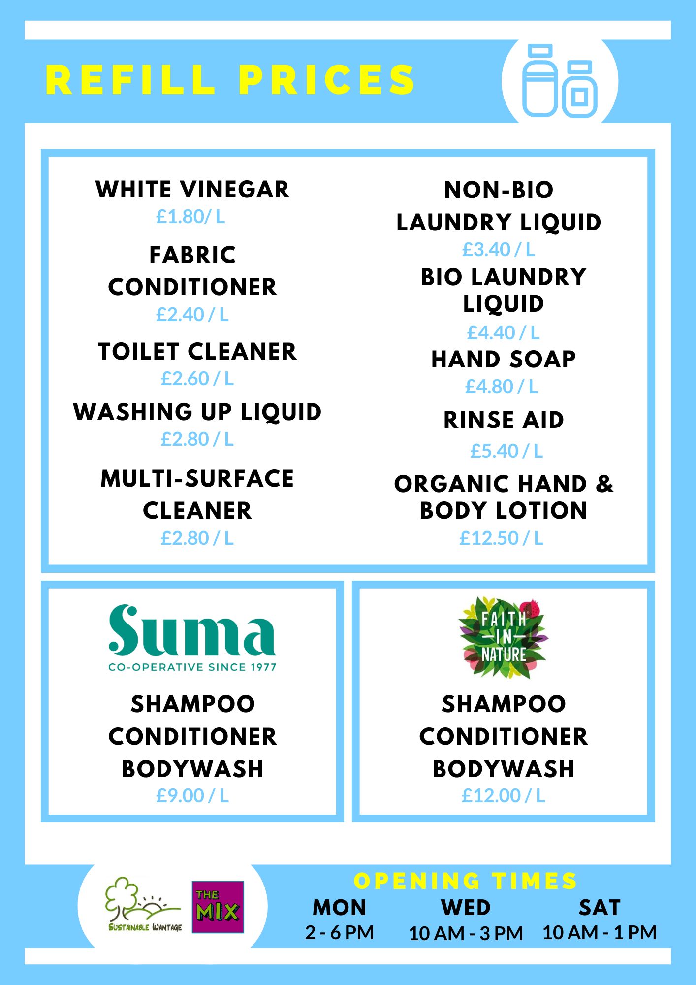 Refills and Recycling – Sustainable Wantage